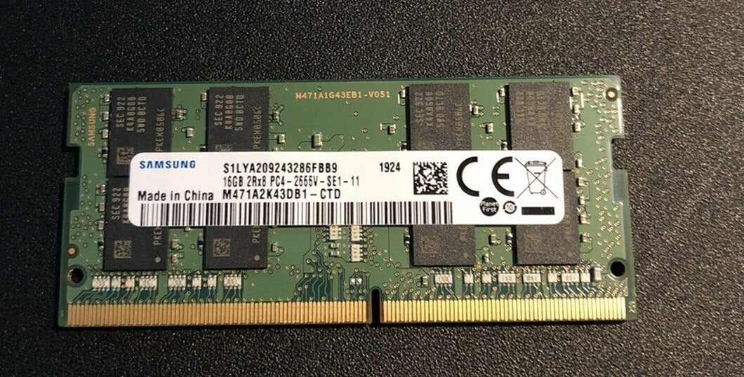 SAMSUNG M471A2K43DB1-CTD DDR4 16GB 2666mhz PC4-21300 2RX8 260Pin 1.2V ...